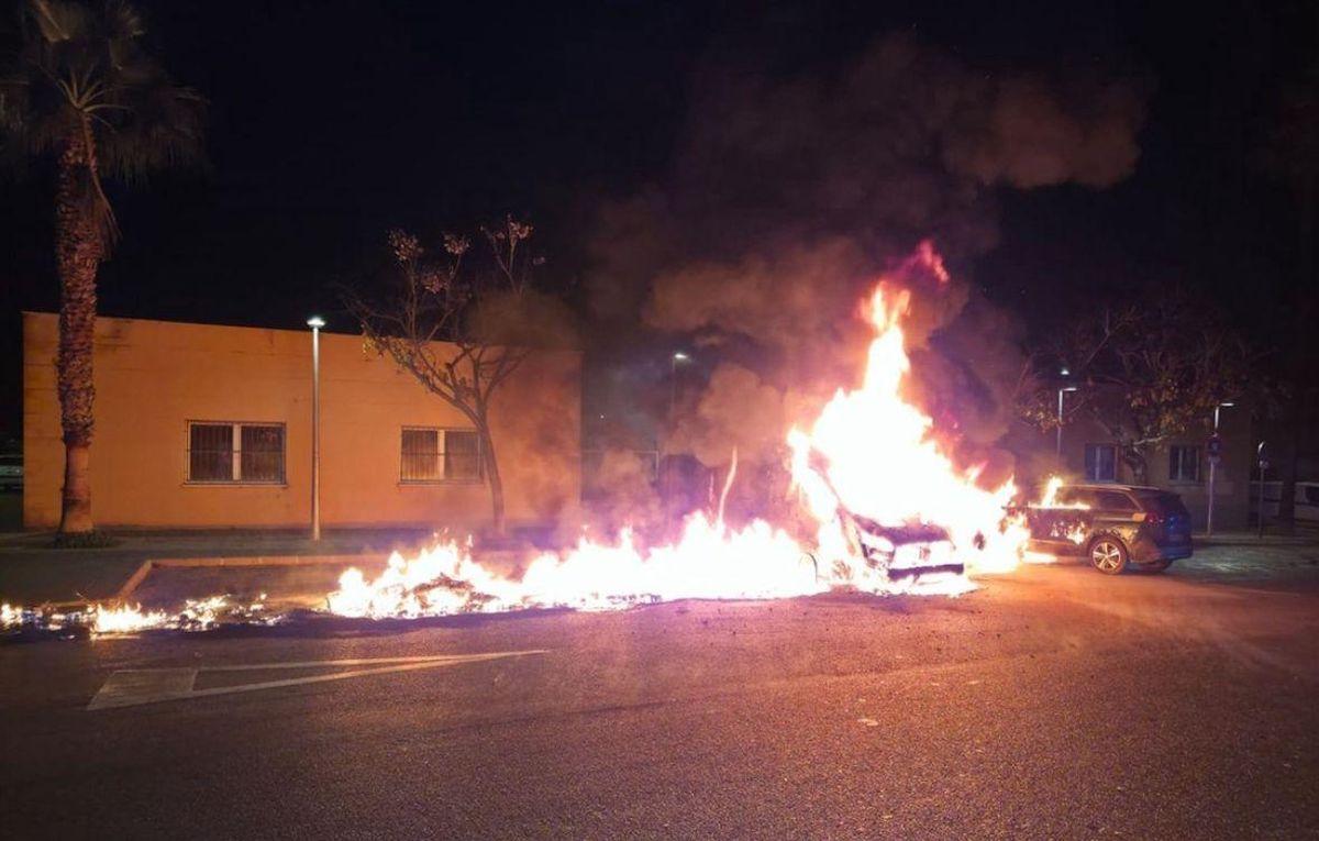 Zwei Autos in Flammen und drei weitere beschädigt nach Container-Brand ...